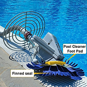 4 Pieces Pool Cleaner Replacements Include W70329 Pool Cleaner Finned Seal W69698 Pool Cleaner Diaphragm W70327 Foot Pad Compatible with Zodiac Baracuda G2, G3, Replace W69721 W72855 (Blue, Yellow)