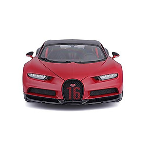 Maisto Bugatti Chiron Sport 1/18 Diecast Model Car - Black/Red (18-11044-00000022)