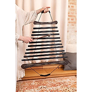 Meinl Sonic Energy Meditation Flow Chimes for Relaxing Sound Healing with Mallet and Bag, Black (MFC10EMIBK)