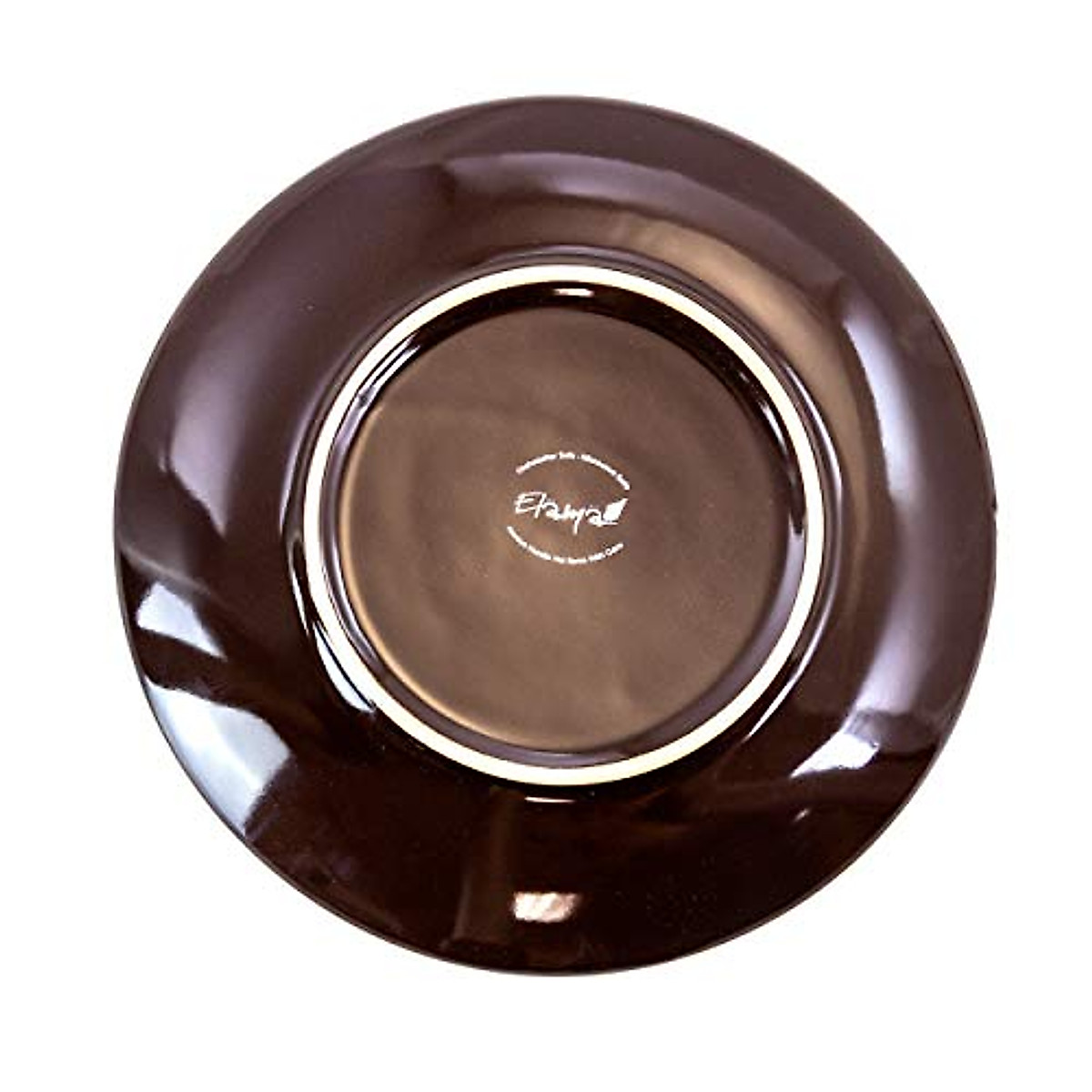 Elama CLAYHEART16 Clay Heart 16 Piece Luxurious Stoneware Dinnerware with Complete Setting for 4, 16pc, pc, Tan, Blue, Brown