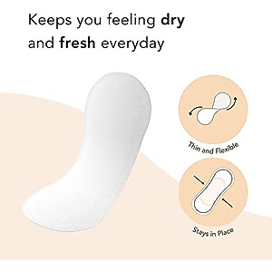 Rael Panty Liners for Women, Organic Cotton Cover - Thin Pantiliners, Light Absorbency, Unscented, Chlorine Free (Micro Thin, 140 Count)