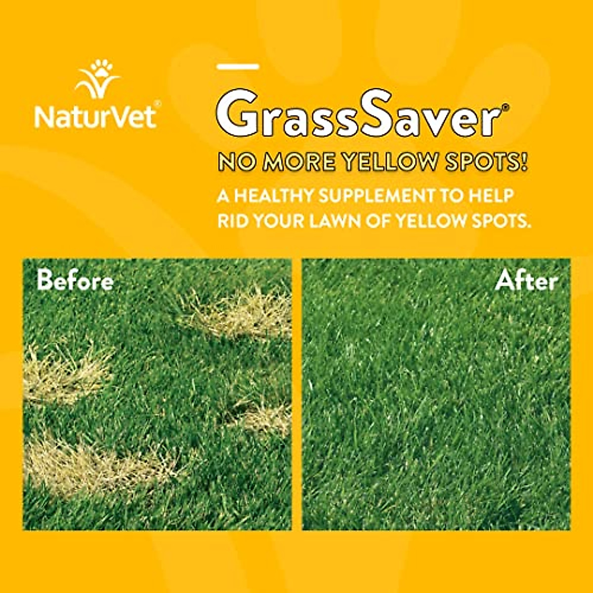NaturVet GrassSaver| Wafers for Dogs – Help Keep Grass Green, Rid Your Lawn of Yellow Patches Caused by Dog Urine| No More Yellow Spots| DL-Methionine & Enzymes – 300 Ct