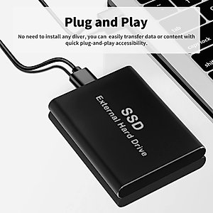 2TB External Hard Drive SSD，Portable External Solid State Drive 2TB-Reading Speeds up to 500Mb/s，USB 3.1 Type C SSD Compatible with Desktops,Laptops,PC, XS Windows