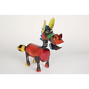 Springy Donkey Mini Recycled Metal Animals