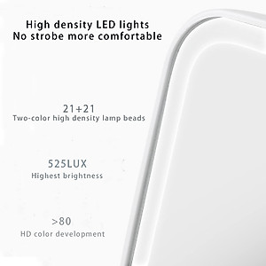 CLCL Makeup Mirror Touch Screen Vanity Mirror with LED Brightness Adjustable Portable USB Rechargeable