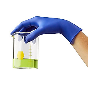 Medline FitGuard Touch Nitrile Exam Gloves, Disposable, Powder-Free, Cobalt Blue, Medium, Box of 300