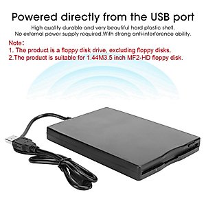 Portable Ultra-Slim External Floppy Disk 3.5-Inch USB Floppy Drive Card Reader Computer Accessory External Removable