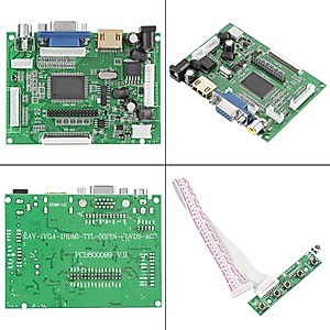 7 Inch 1024 x 600 VGA Monitor Screen LCD TFT Display Kit with Driver Board Monitor for 3/2, Support Plug and Play Function