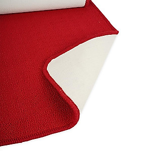 BannerBuzz Red Carpet Runner, Premium 1400 GSM Anti-Slip Aisle Runway Rug, Party Movie Theme Prom Ceremony Wedding Decorations Outdoor Indoor Events (3' W X 12' H, Red)