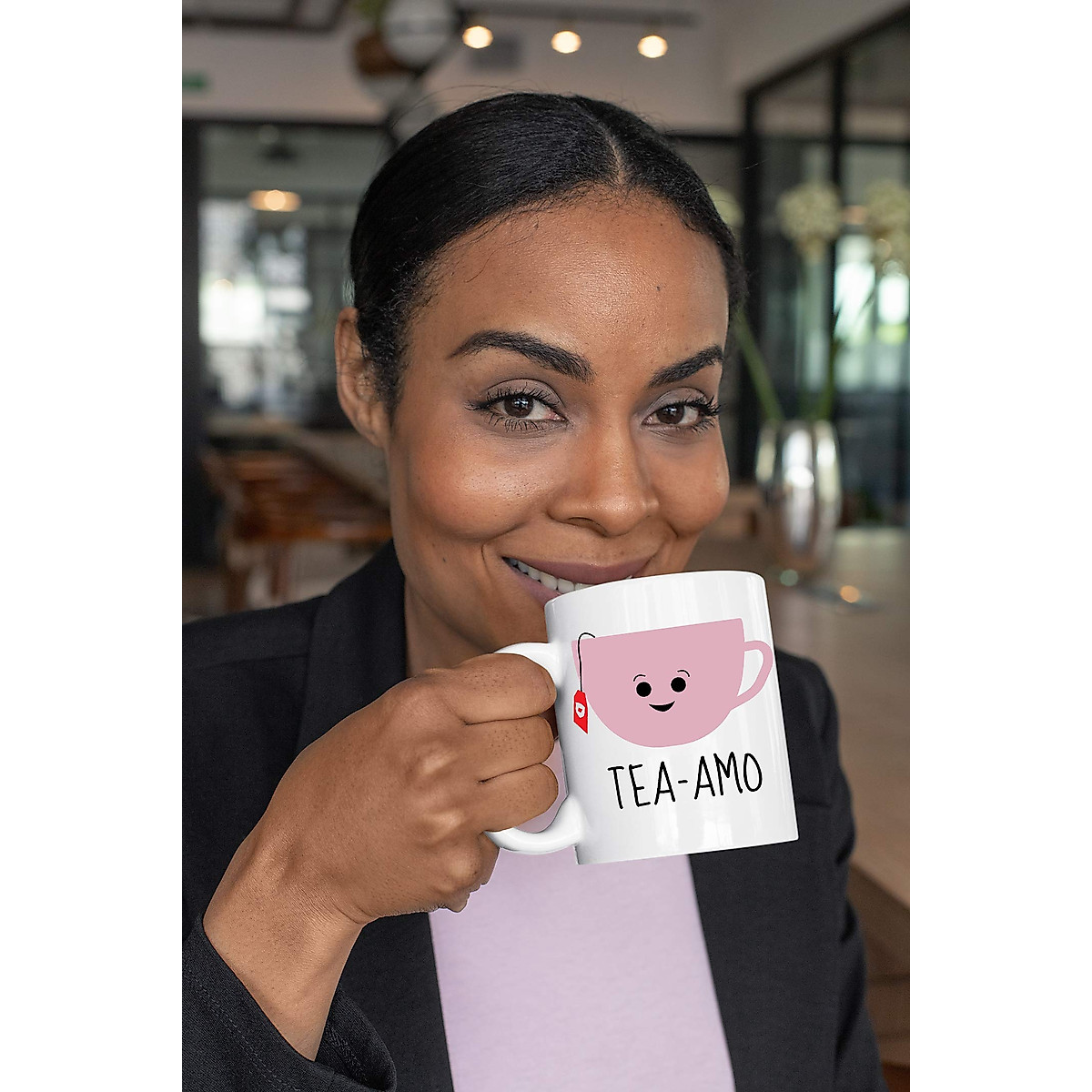 AW Fashions Tea Amo - Spanish I love You 11oz Fabulous Coffee Tea Mug Perfect for Women Funny Birthday Ideas for Her, Fiancee, Girlfriend, Wife, Mom Love you Mugs