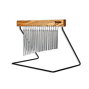 TreeWorks Chimes Medium Top Bar Chime — Made in U.S.A. — for Percussion Tables, Desks, Classroom Music, Meditation or Yoga, Includes Powder Coated Metal Stand (TRE421)