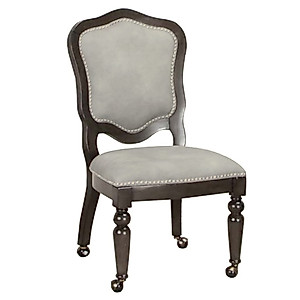 Sunset Trading Vegas Game and Dining Chair, Gray/Black/Off-white