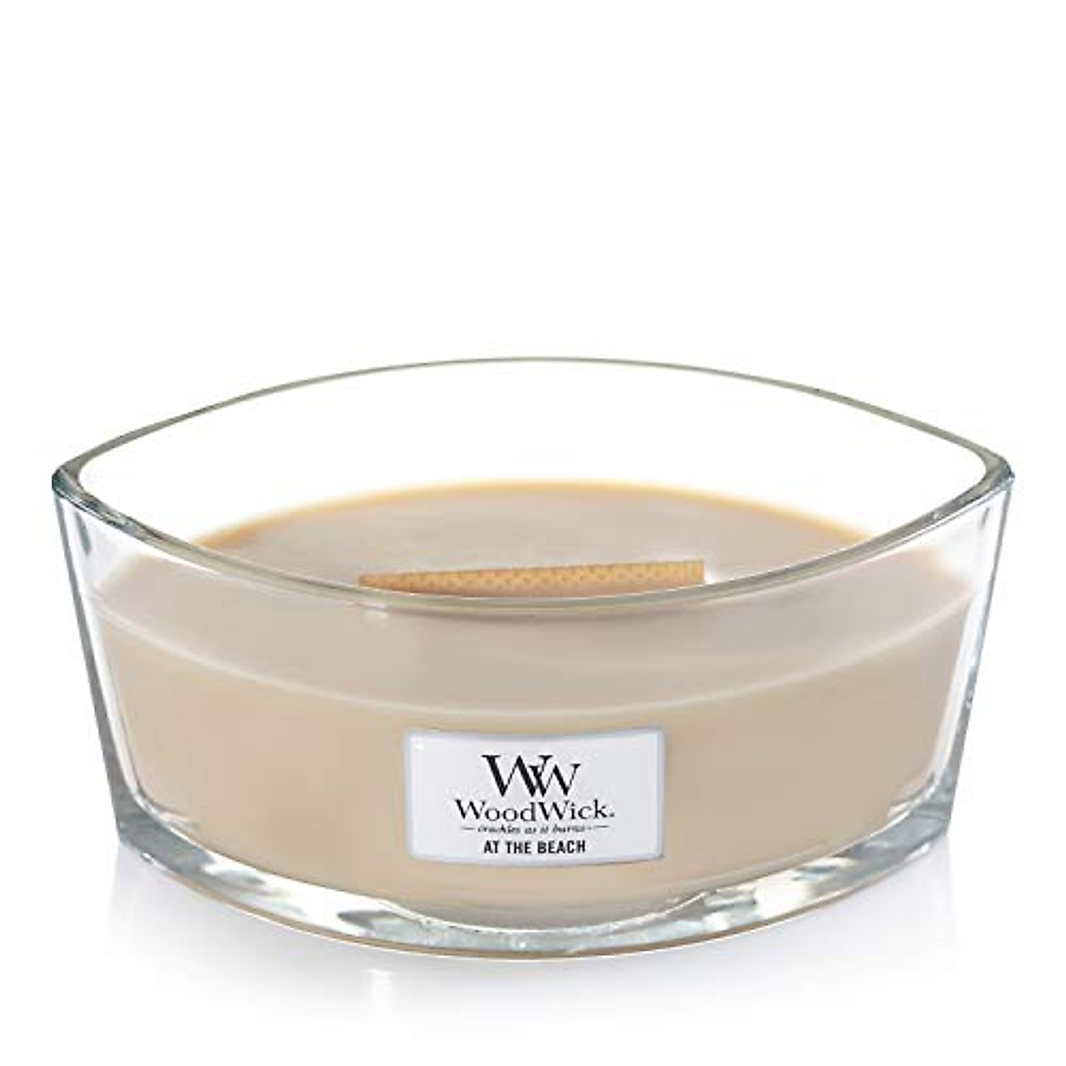 WoodWick Ellipse Scented Candle, at The Beach, 16oz - Up to 50 Hours Burn Time