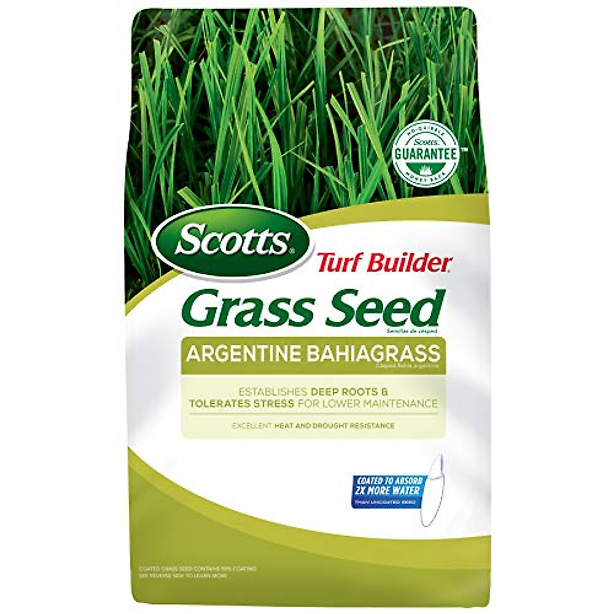 Scotts Turf Builder Grass Seed Argentine Bahiagrass, Excellent Heat & Drought Resistance, 5 lbs.