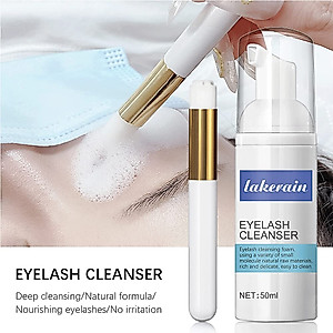 Eyelash Extension Cleanser, Eyelash Shampoo, Eyelash Foam, Brushes Mascara Remover, Deep Cleaning, Natural formula, Nourishing Eyelashes, 50ml