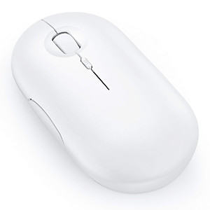 Rechargeable Bluetooth Mouse , seenda Wireless Dual Mode Mouse , 3 Adjustable DPI, USB-Type-C Cordless Mouse for iPad OS 13, MacBook, PC, Chromebook, PS4 Pro, PS5 (White)