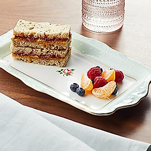 Royal Albert Bone China Polka Rose Sandwich Tray