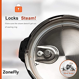 Silicone Sealing Ring for COSORI 6 Quart Electric Pressure Cooker 100% Silicone Replacement Gasket Seal Rings for 6 Qt COSORI Rice Slow Cookware Accessories 2-Pack