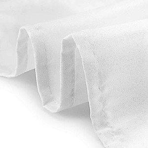 Lann's Linens - 90" Round Premium Tablecloth for Wedding/Banquet/Restaurant - Polyester Fabric Table Cloth - White