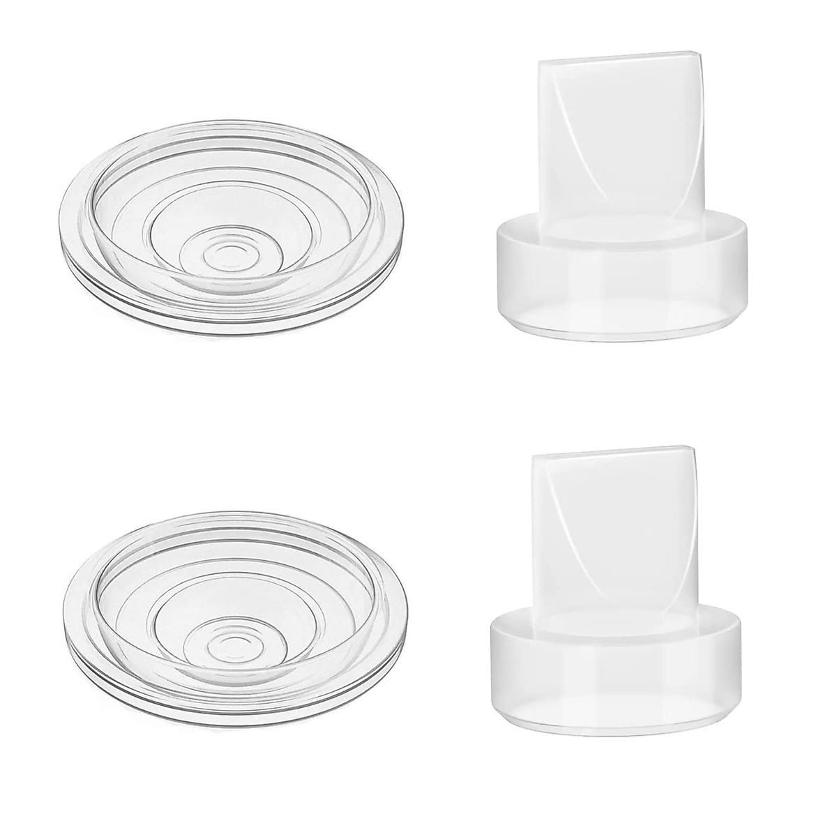 NAGRAN Duckbill Valves & Silicone Diaphragm for S9/S10/S12,Wearable Breast Pump Universal Duckbill Valve and Silicone Diaphragm Accessories (4 Piece Set)