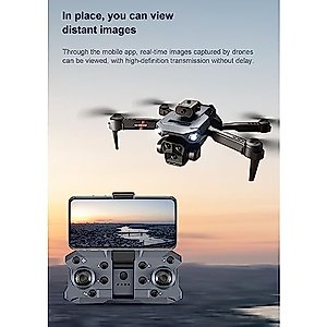 Foldable FPV Drone, 4K HD Aerial Photography Obstacle Avoidance Quadcopter Vertical Shooting RC Airplane, with 4 Way Induction Detection, 50X Zoom