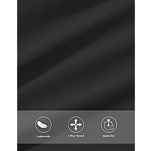 VOEONS Workout Shorts Women Mesh High Waist Spandex Biker Shorts Gym Yoga Compress Shorts for Women Black