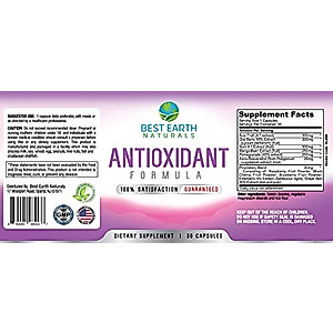 Best Earth Naturals Antioxidant Formula Antioxidant Immune Booster Vitamin Supplement