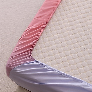 Mengersi Gradient Sheet Set,Purple Pink Fitted Sheet,Flat Sheet,Pillowcases, Extra Soft - Deep Pockets - Easy Fit - 4 Piece Set,Full Size (FS638sheet set)