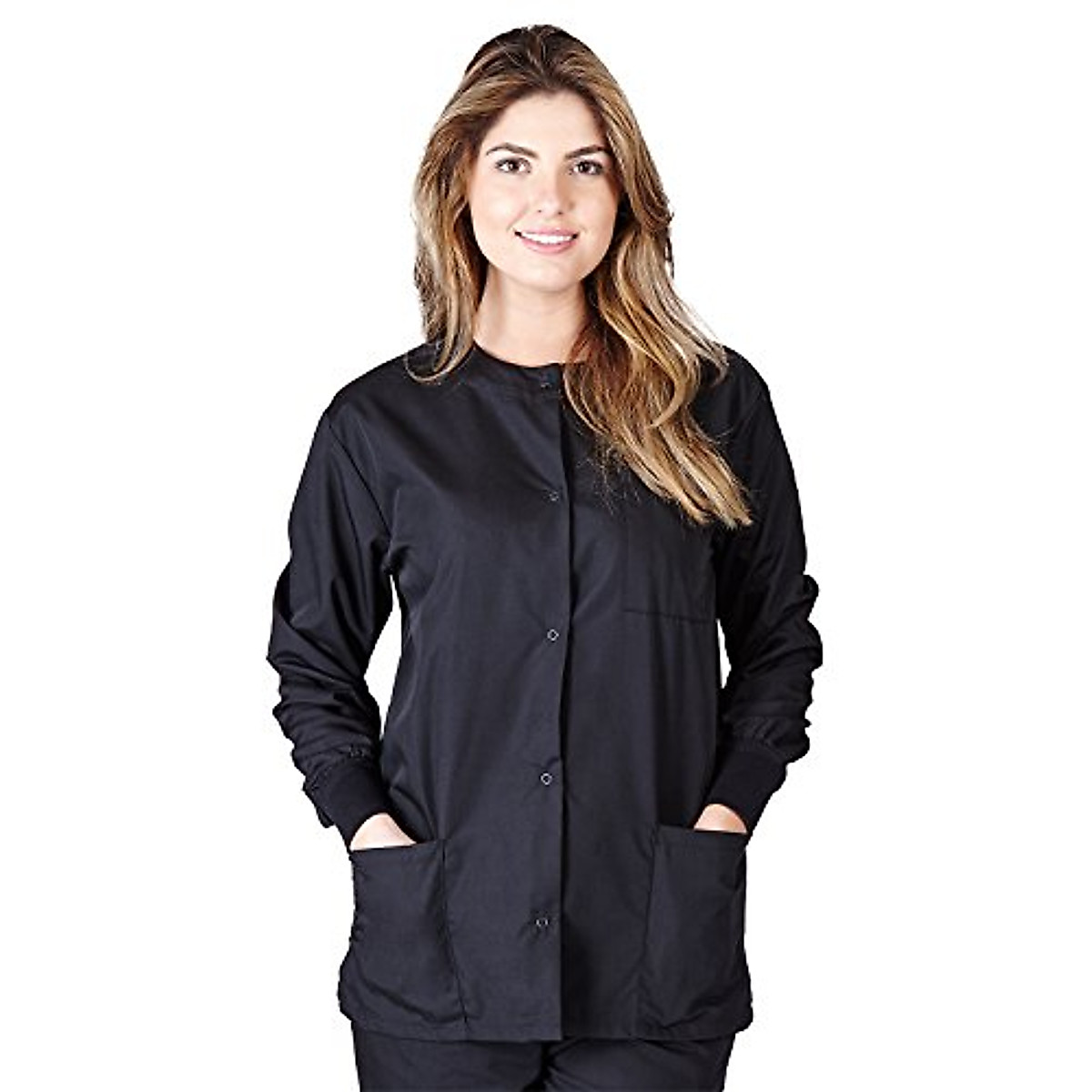 M&M SCRUBS Women's Scrub Jacket Medical Scrub Jacket M Black