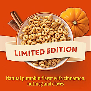 Pumpkin Spice Cheerios, Breakfast Cereal, Family Size, 18.5 OZ