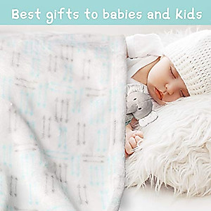 FINOHOPE Baby Blanket Plush Fleece with Security Blanket Snuggler Stuffed Animal Loveys for Boys and Girls, Blue Elephant