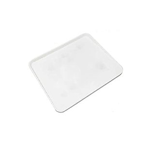 MMOOCO Chopping Board, Rectangular White Plastic Garnish Cutting Board, Chopping Board for Restaurant and Kitchen，Two Sizes (Size : Medium)