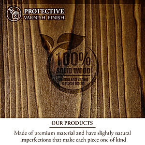 MyGift Burnt Wood & Black Metal Tabletop Key Rack with 9 Hooks and Catchall Tray