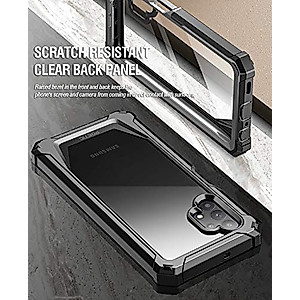 Poetic Guardian Series Case Designed for Samsung Galaxy A32 5G, Full-Body Hybrid Shockproof Bumper Clear Protective Cover Case, Built-in Screen Protector, Black/Clear