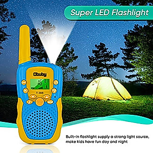 Obuby Toys for 3-12 Year Old Boys Girls Walkie Talkies for Kids 22 Channels 2 Way Radio Gifts with Backlit LCD Flashlight 3 KMs Range Gift Toy for Boy Girl to Outside,Camping,Hiking