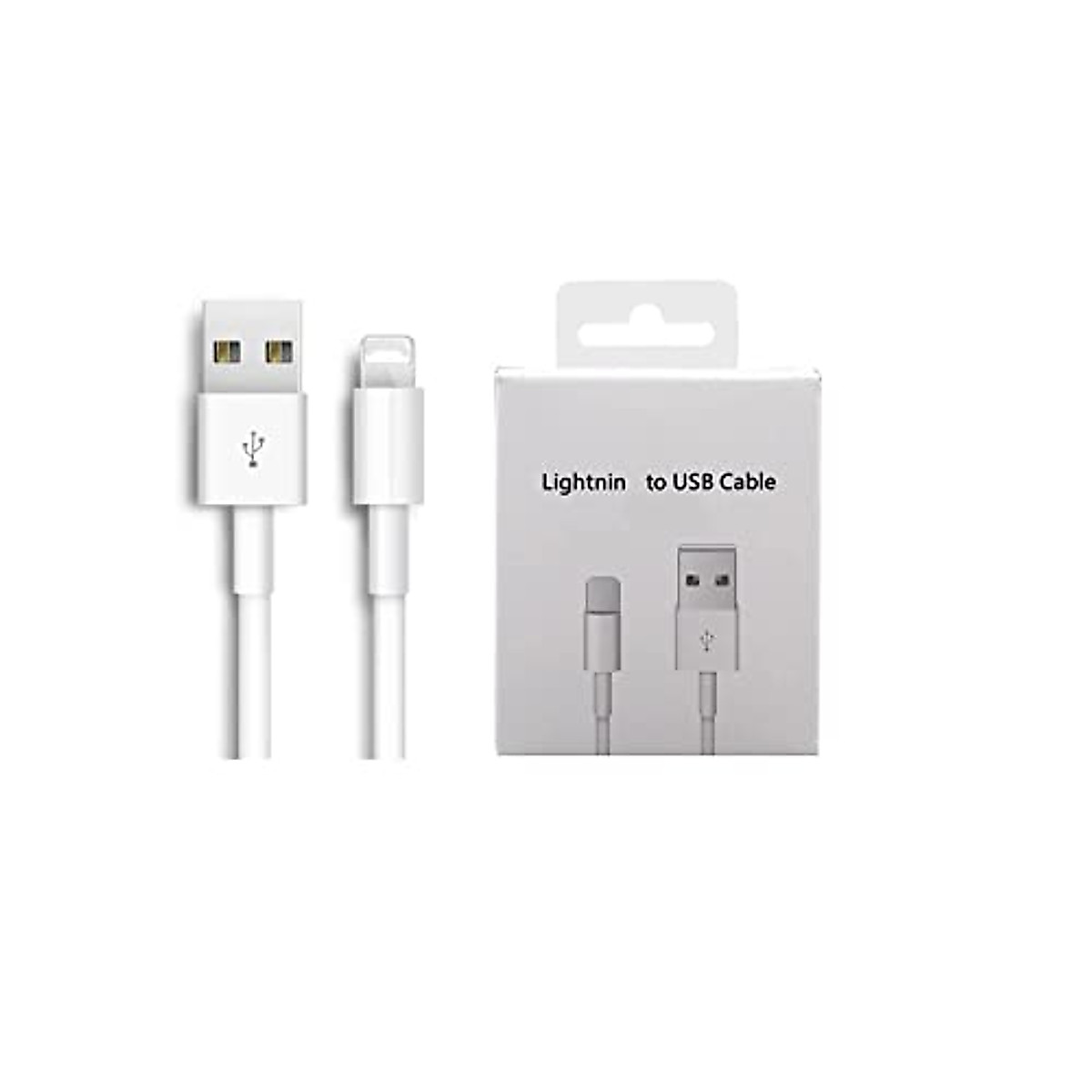 1Pack Apple Original Charger [Apple MFi Certified] Lightning to USB Cable Compatible iPhone Xs Max/Xr/Xs/X/8/7/6s/6plus/5s,iPad Pro/Air/Mini,iPod Touch(White 2M/6.6FT) Original Certified