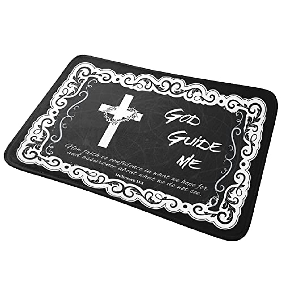 Vivacite Prayer Mat Christian Gifts for Women Men Faith Religious Spiritual Gifts for Women Prayer Rug with Bible Verse Christian Decor Area Rug for Pray Scripture Hebrews 11:1, 24"X16"