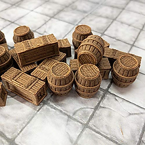 Extruded Gaming Armory Crates and Gunpowder Barrels