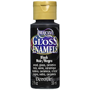 DecoArt DAG67-30 Americana Gloss Enamel Paint, 2-Ounce, Black