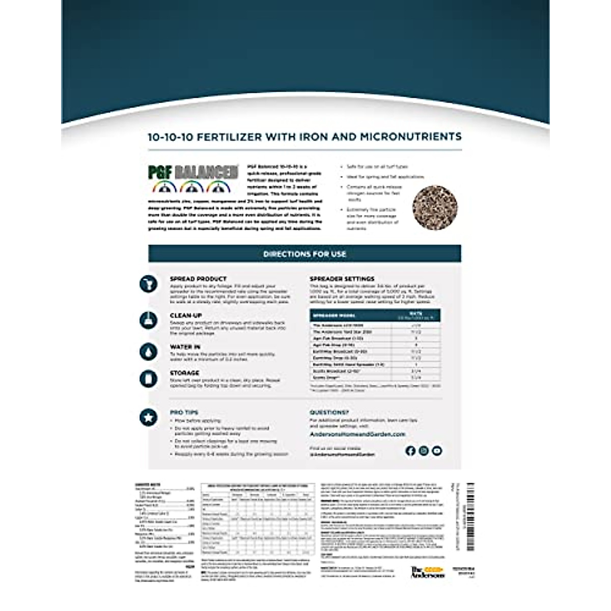The Andersons PGF Balanced 10-10-10 Fertilizer with Micronutrients and 2% Iron (5,000 sq ft)