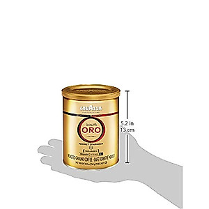 Lavazza Qualita Oro Ground Coffee Blend, Medium Roast, Authentic Italian, Blended And Roasted in Italy, Non GMO, A Full bodied with sweet, aromatic flavor, 8.8 Oz (Pack of 4)
