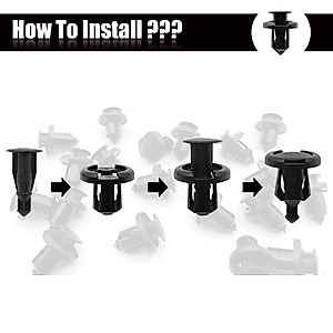20Pcs Front Bumper Push-Type Retainer Clips, 10mm Fender Liner Clip Compatible with Honda CR-V Accord Civic Acura 91503-SZ3-003 Nylon Clip Fasteners Push Type Push Pin Screws