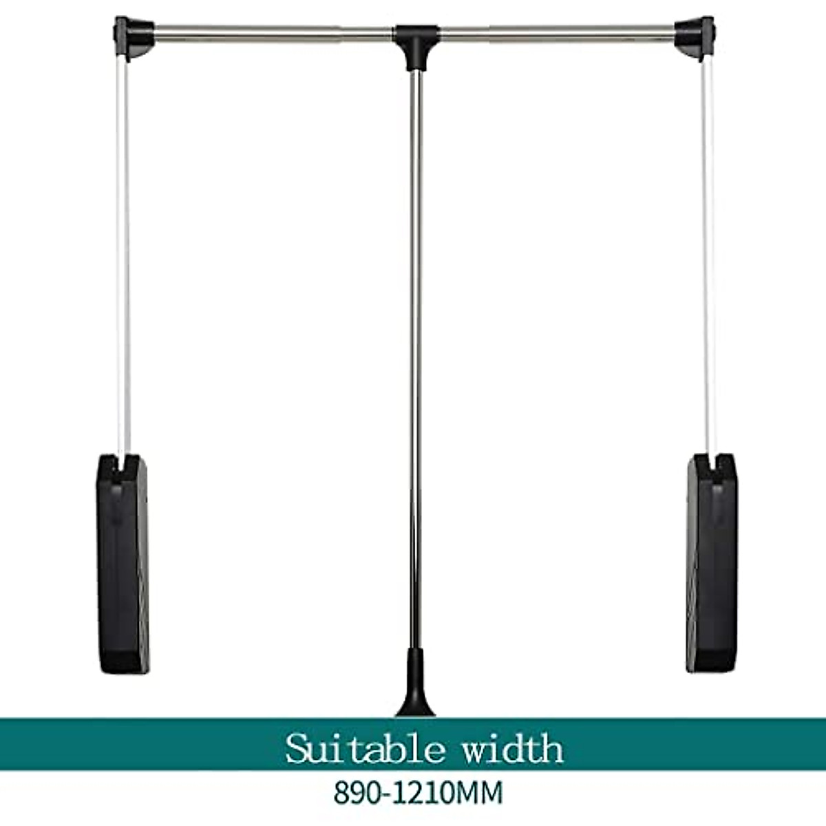 Floating Shelves Liftable Clothes Hanger Dormitory Clothes Bar Closet Hardware Pull-Down Clothes Rail Closet Pole Clothing Finishing Rack, Adjustable Width, Wall Mounting Industrial Wall Frame …