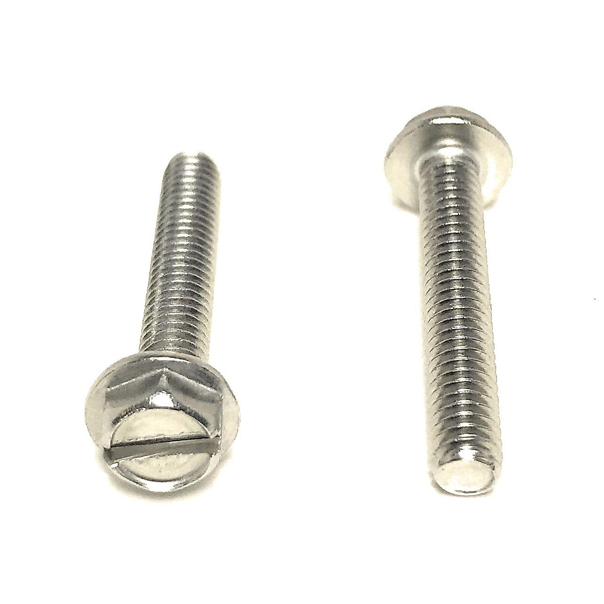 8-32x1 Slotted Hex Washer Head Machine Screws 18-8 Stainless Steel (50 Pcs)