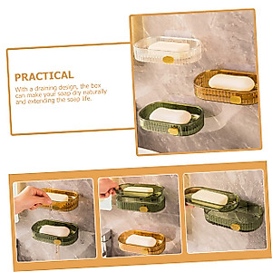 Luxshiny Wall-Mounted Soap Bar Holder for Bathroom Detachable Soap Box Drain Design Easy Install Non-Punching Soap Rack