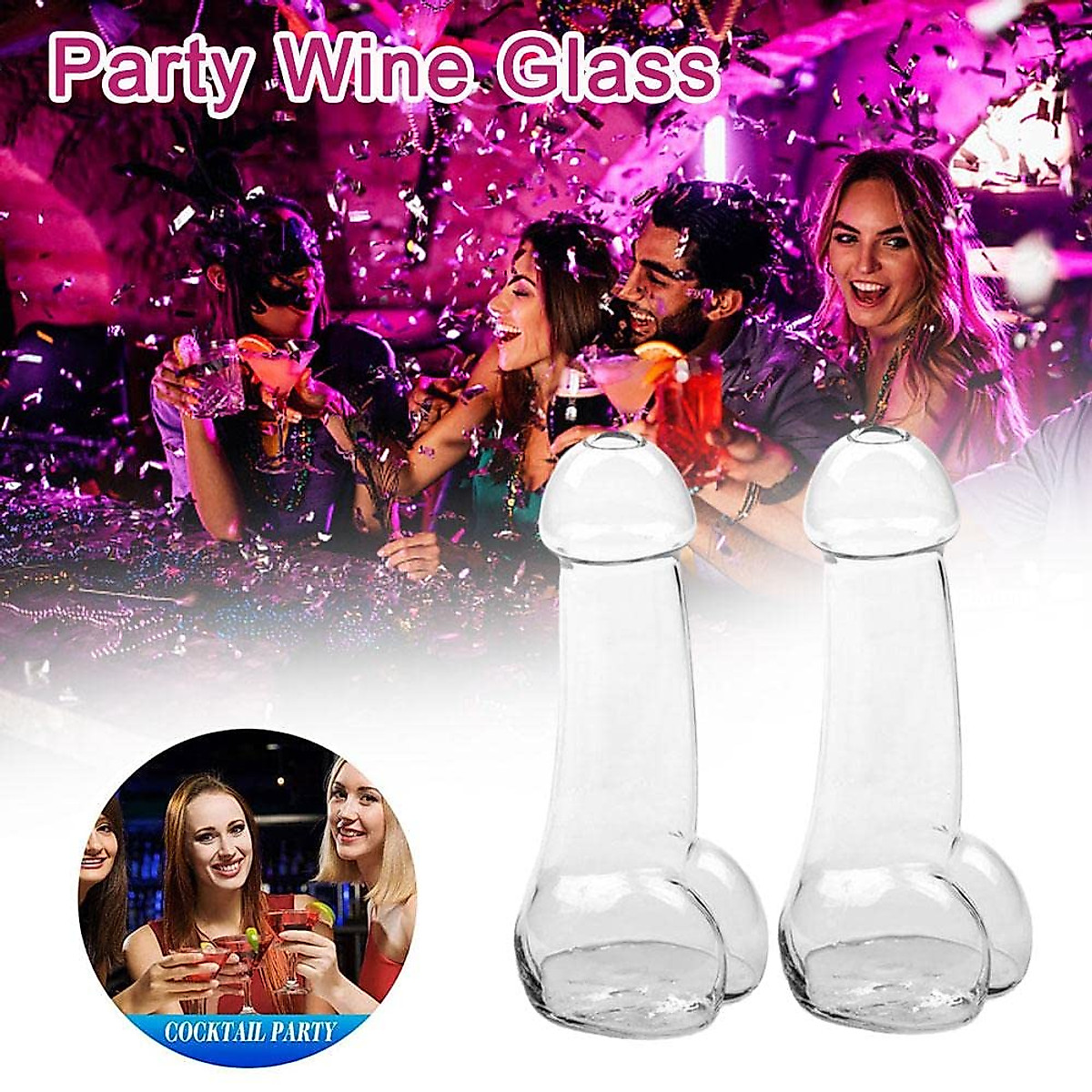 Sexy Beer Glass, Unique Funny Glass, Wine Glass Cups or Beer Juice Drinking Cups for Bar Pub KTV Decoration, Funny Gift, Bachelorette Party Favors Gifts and Supplies