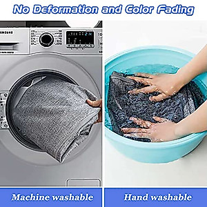 2Pack 105L Extra Large Storage Bags, Folding Moving Comforter Blanket Storage Bags Closet Organizers and Storage Containers for Clothes with Strong Handles&Zippers Clear Window for Bedding Pillow Grey