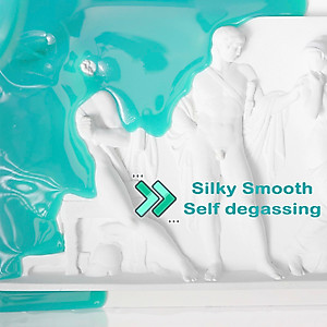 BBDINO Super Elastic Silicone Mold Making Kit, Mold Making Silicone Rubber 70.56 oz, Liquid Silicone Rubber, Ideal for Casting 3D Resins Molds| Silicone Molds| Food Molds 1:1 by Volume, Jade Green