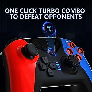 SZYUYU Switch Controller for Nintendo Switch,Switch Pro Controller for Switch/Lite/OLED,Wireless Switch Controller with Dual Vibration 6-Gyro Axis, Motion Support,Wake Up and Auto Turbo (Lighting)