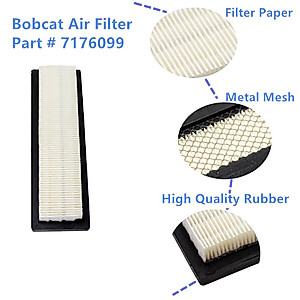 2PACK MODRIAN Fresh Air Cab Filter 7176099 Compatible with Bobcat Loader S550 S570 S590 S595 S630 S650 S740 S750 S770 S850 T450 T550 T630 T650 T740 T750 Excavator E25 E26 E32 E32I E35 E35I E50 E55 E85